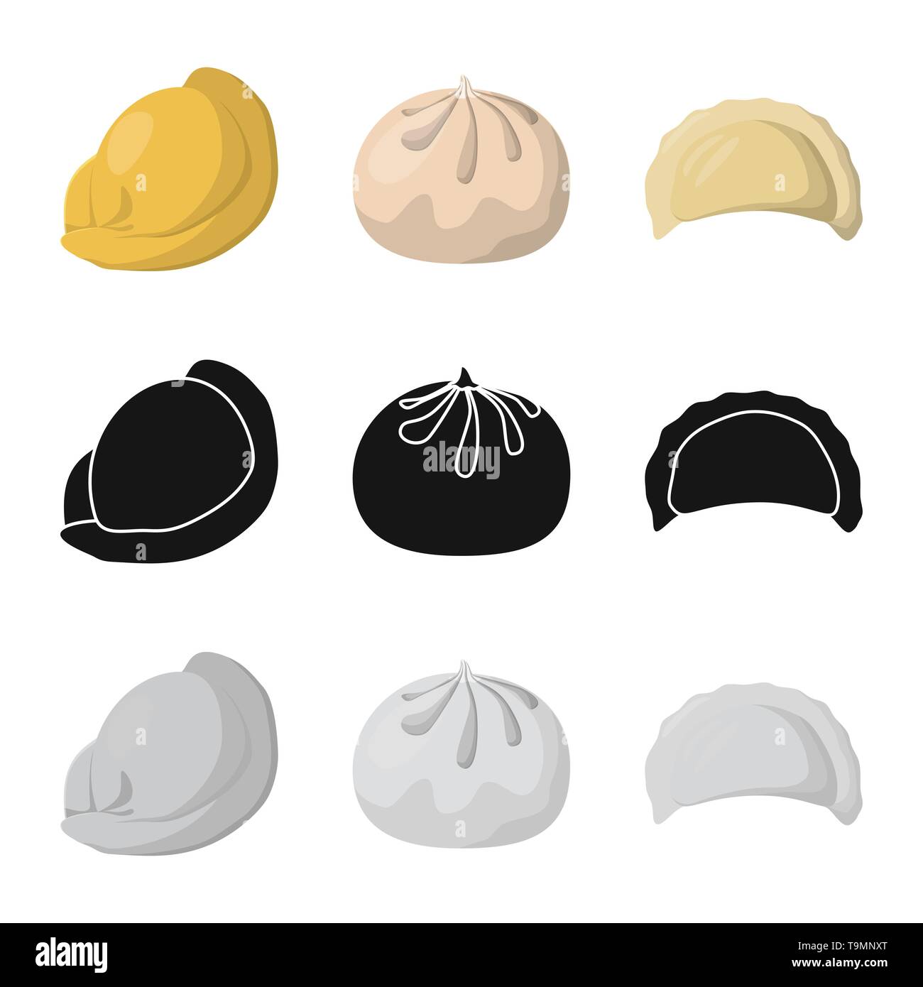 Vector design of products and cooking logo. Collection of products and ...