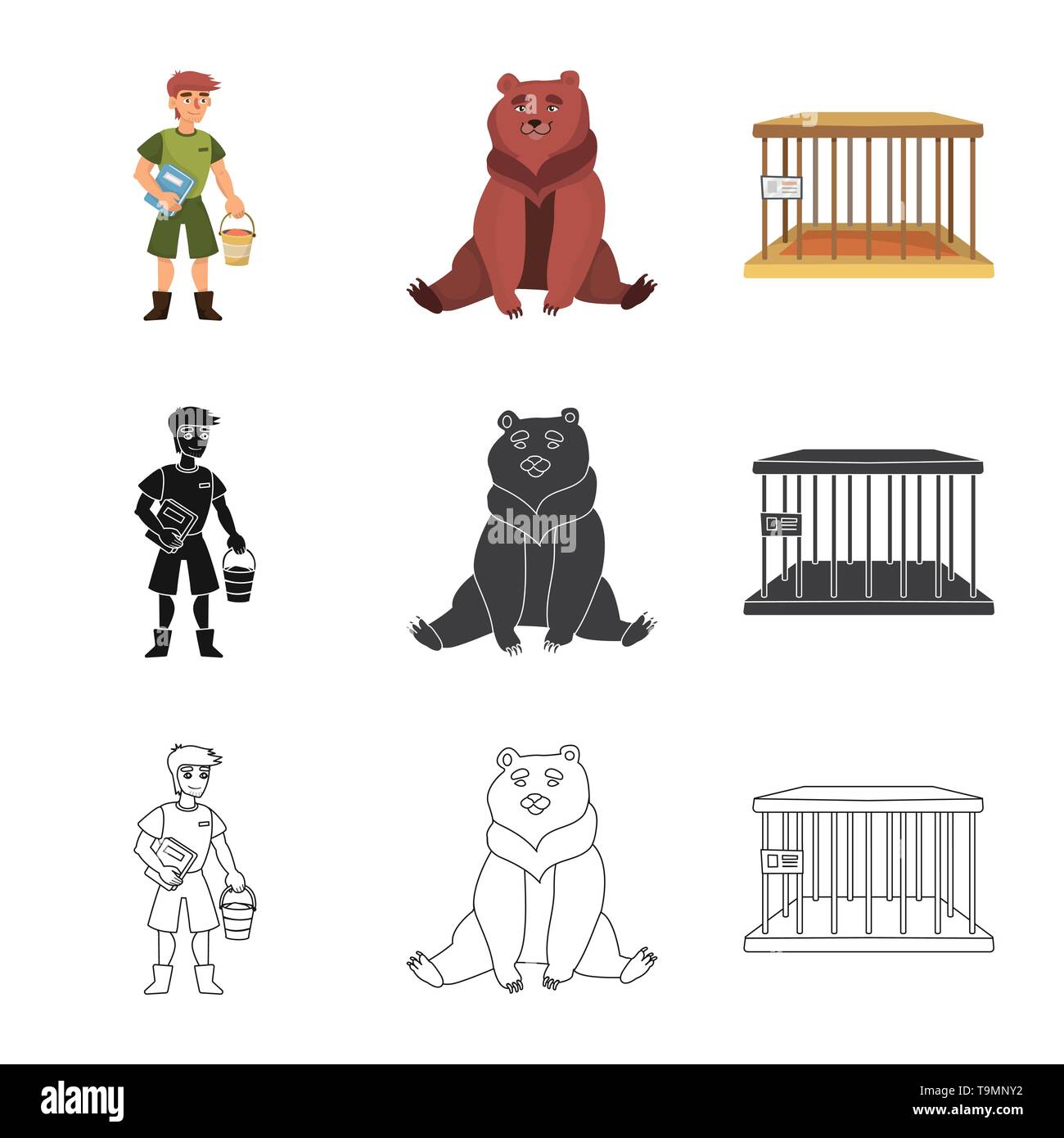 Zoo keeper cleaning animal hi-res stock photography and images - Alamy