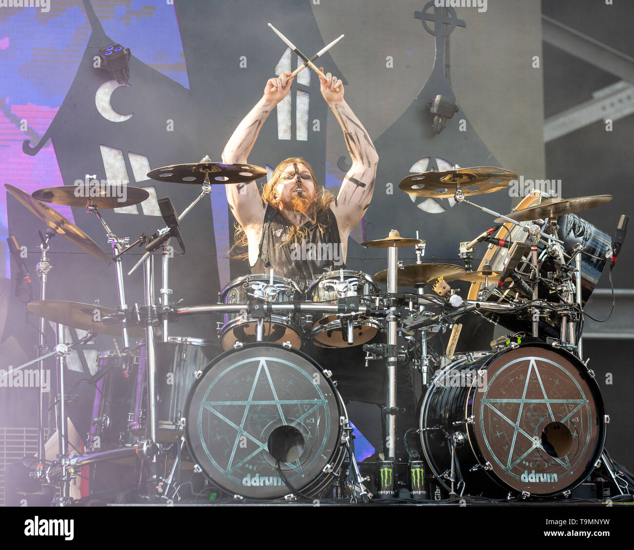 May 18, 2019 - Columbus, Ohio, U.S - KENT DIMMEL of In This Moment ...