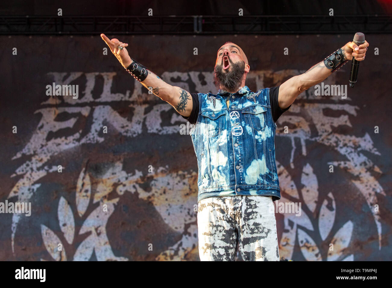 May 18, 2019 - Columbus, Ohio, U.S - JESSE LEACH of Killswitch Engage ...