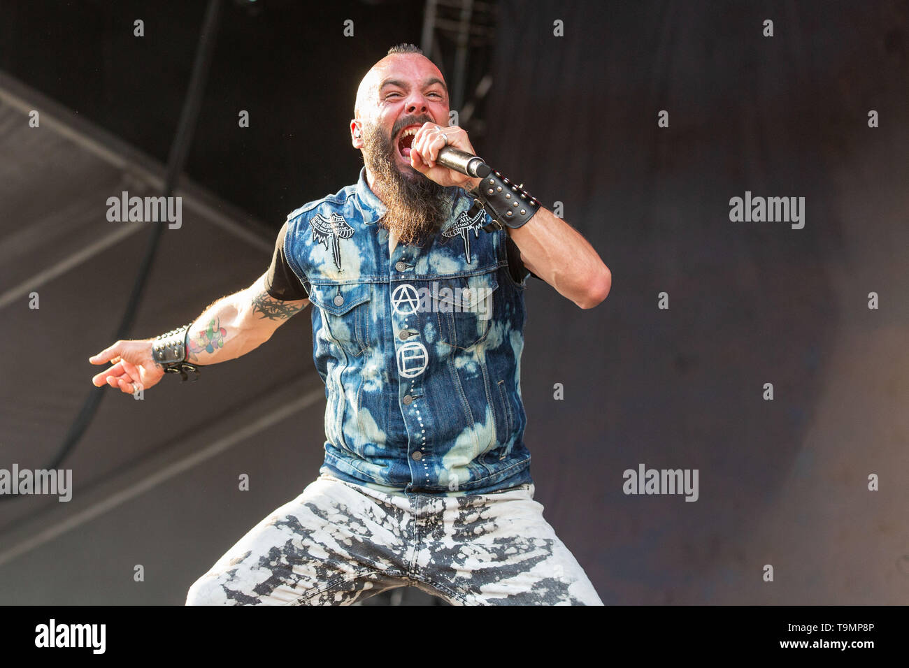 May 18, 2019 - Columbus, Ohio, U.S - JESSE LEACH of Killswitch Engage ...