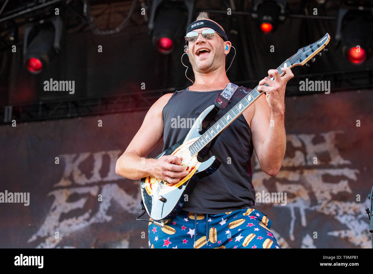 May 18, 2019 - Columbus, Ohio, U.S - ADAM DUTKIEWICZ of Killswitch ...