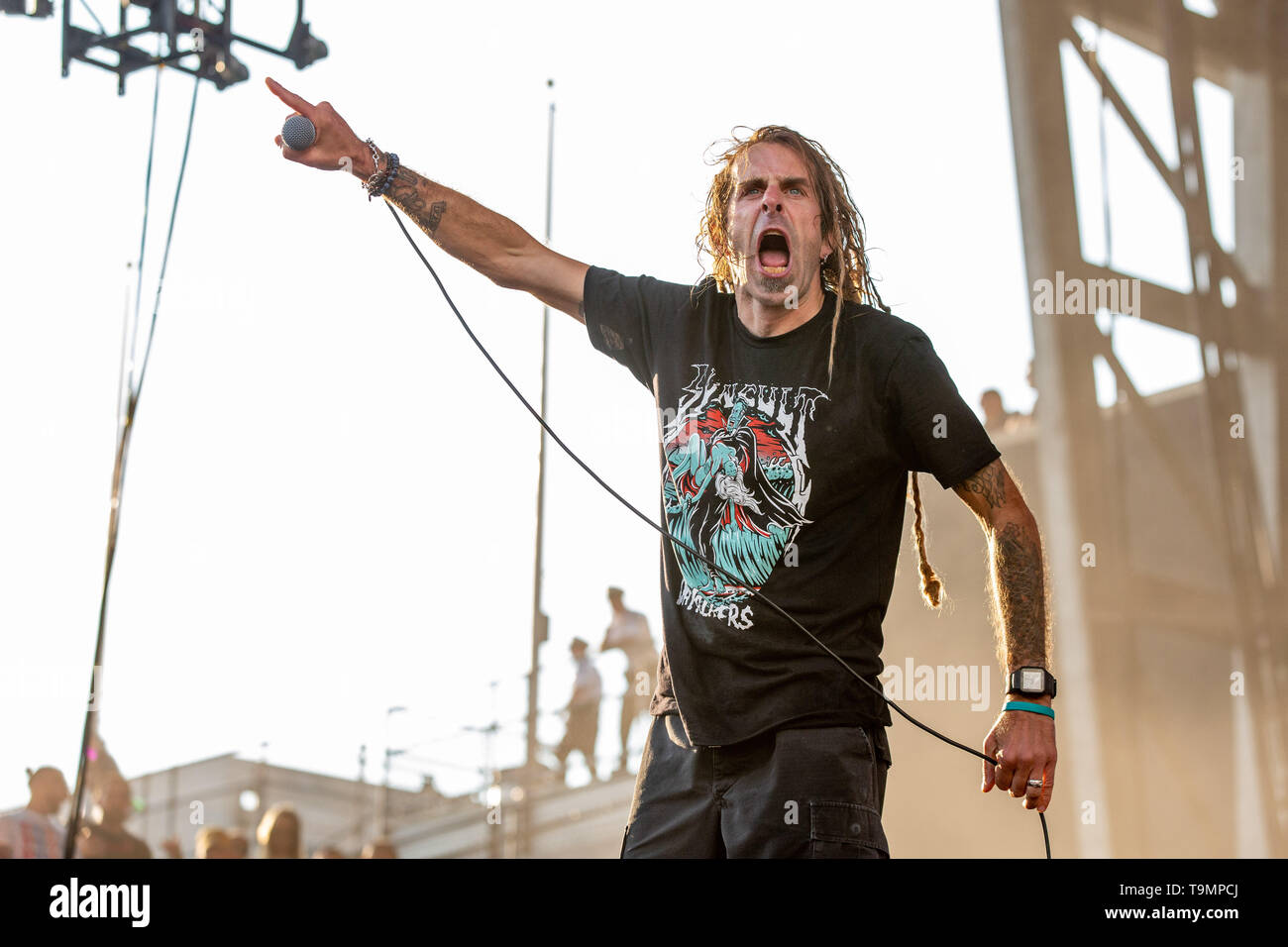 May 18, 2019 - Columbus, Ohio, U.S - RANDY BLYTHE of Lamb of God during ...