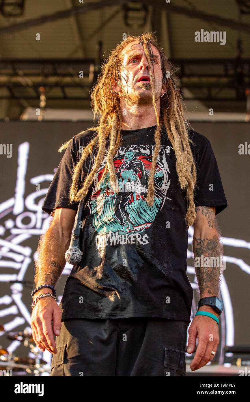 May 18, 2019 - Columbus, Ohio, U.S - RANDY BLYTHE of Lamb of God during ...