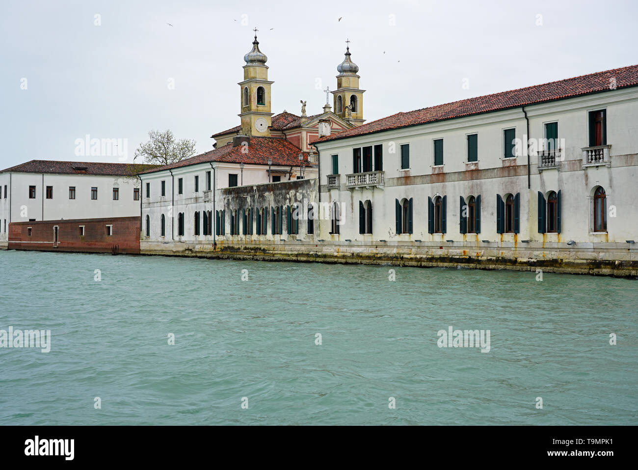 VENICE, ITALY -11 APR 2019- View of Venice International University, a ...