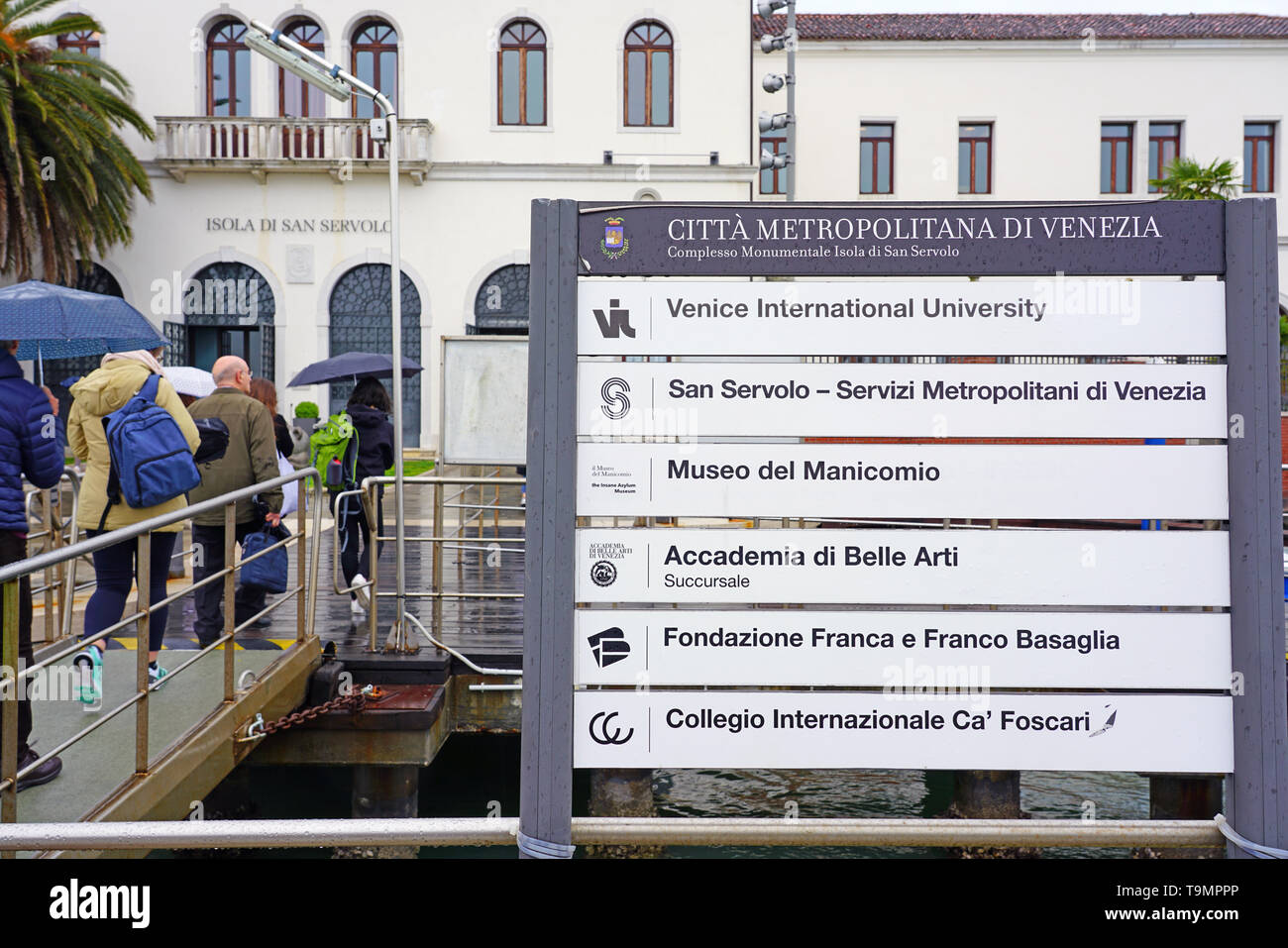 VENICE, ITALY -11 APR 2019- View of Venice International University, a ...