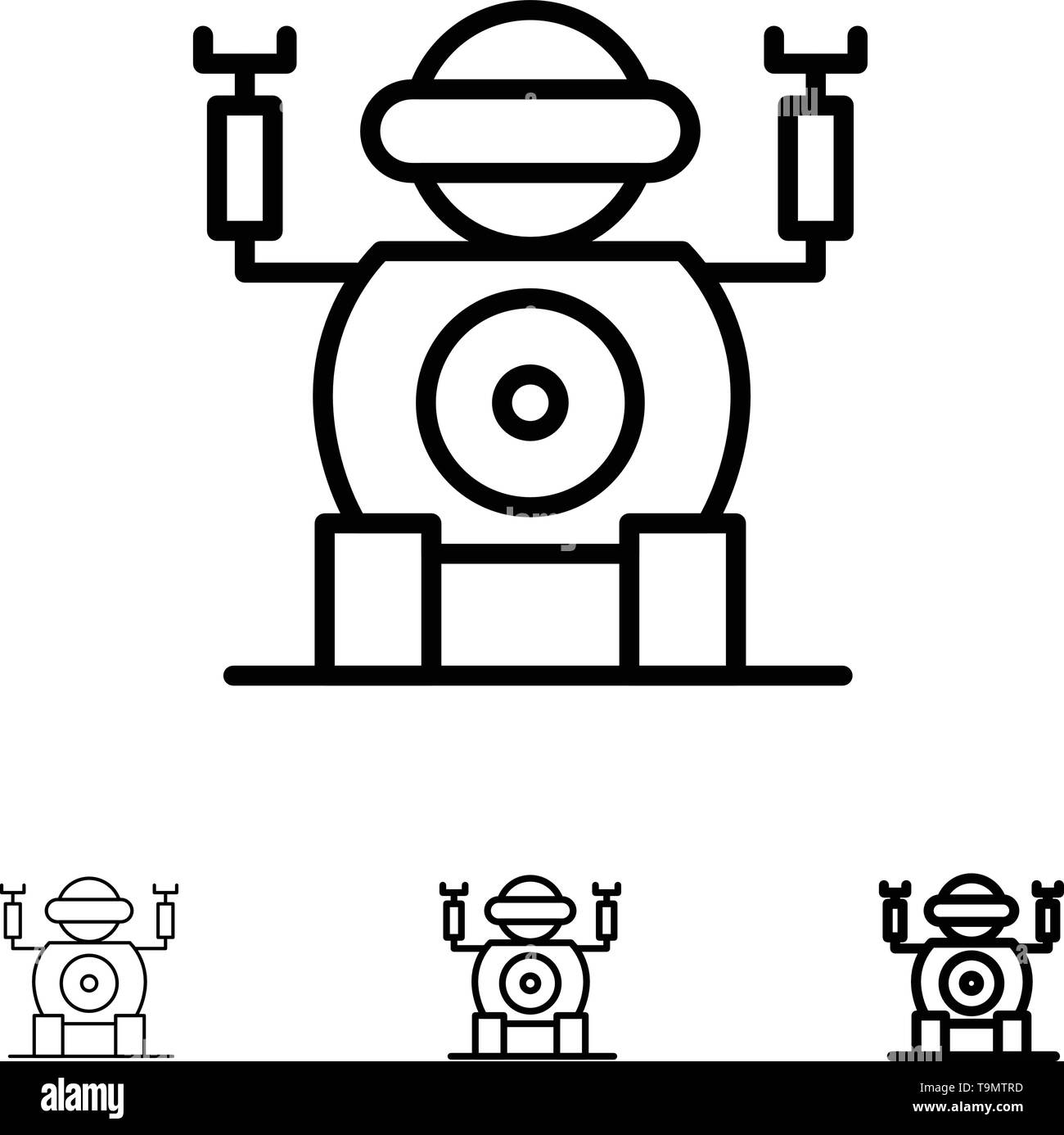 Cartoon robots Black and White Stock Photos & Images - Alamy