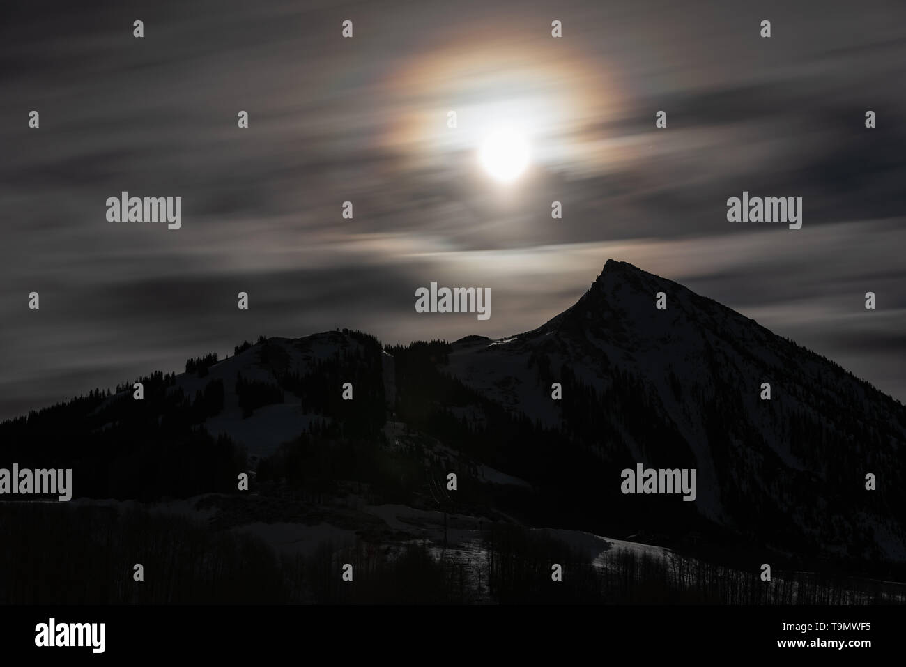 Mt. Crested Butte at night Stock Photo - Alamy