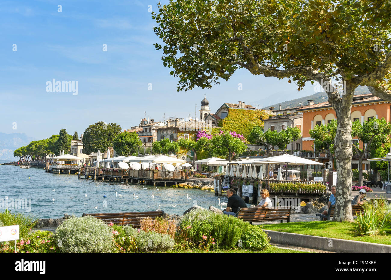 TORRI DEL BENACO, LAKE GARDA, ITALY - SEPTEMBER 2018: Scenic landscape ...