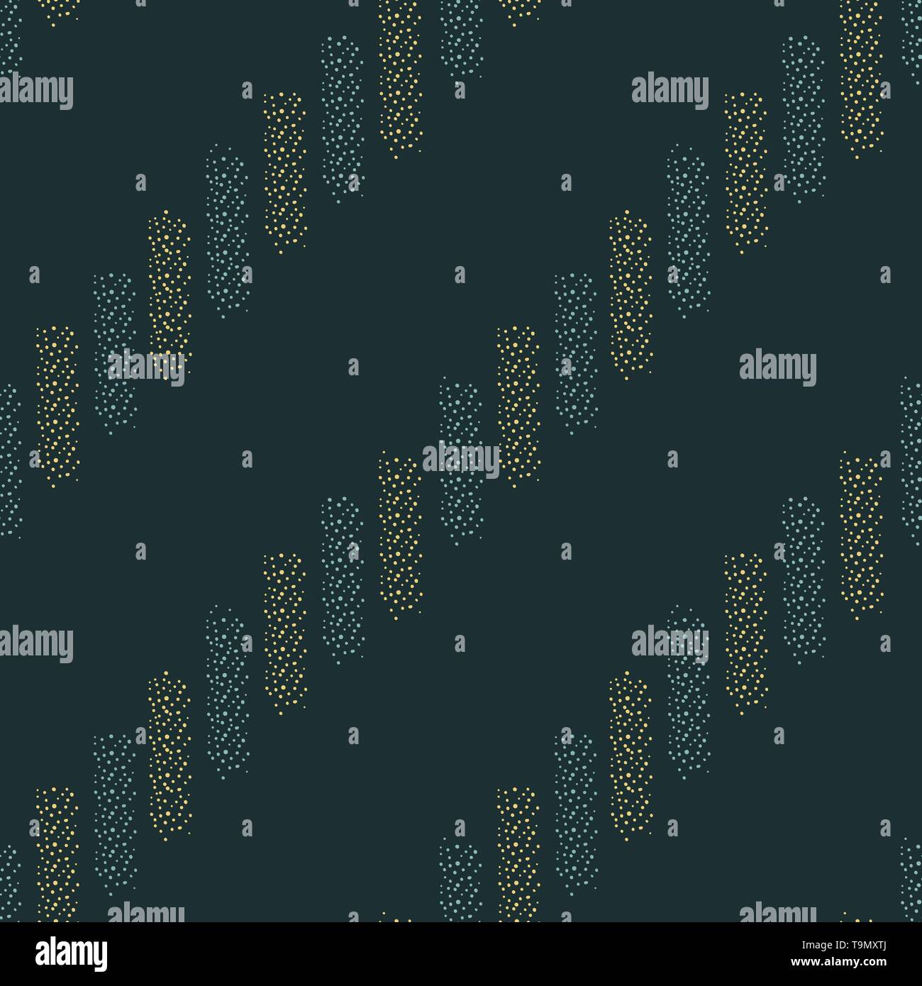 Gold and blue dotted vertical strips in diagonal matrix design. Modern ...