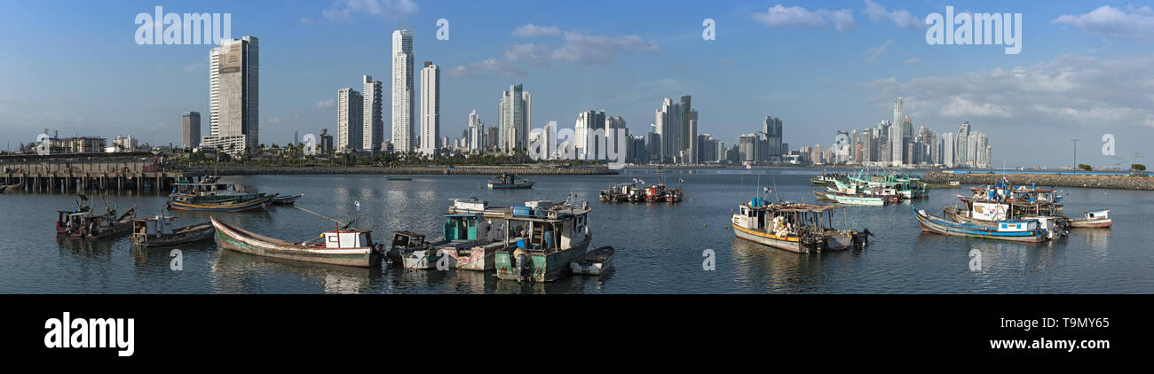 skyline of panama city, the capital of the republic of panama Stock ...