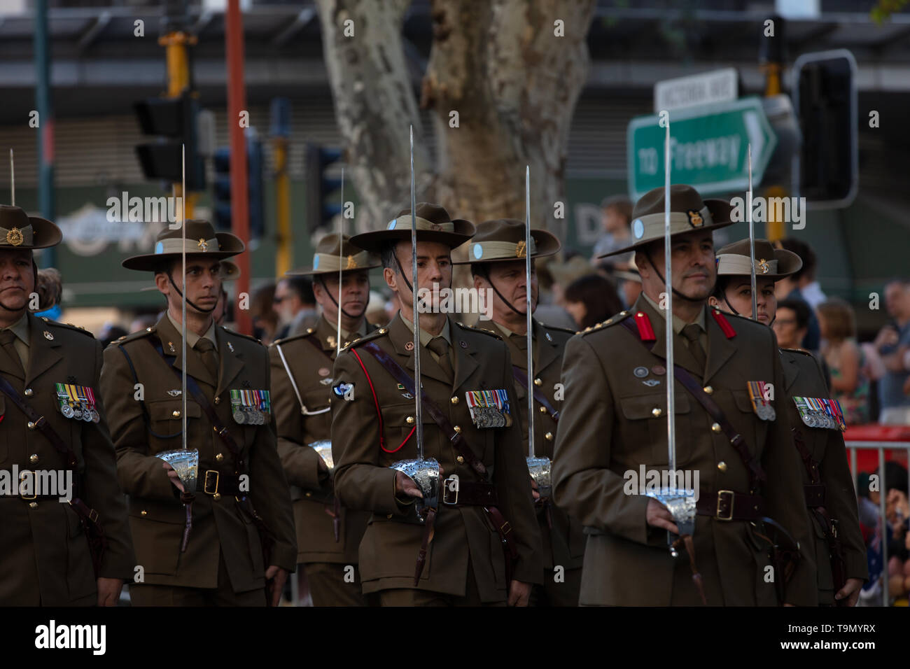 Perth, Australia. 25th April 2019. Anzac Parade in Perth WA ...