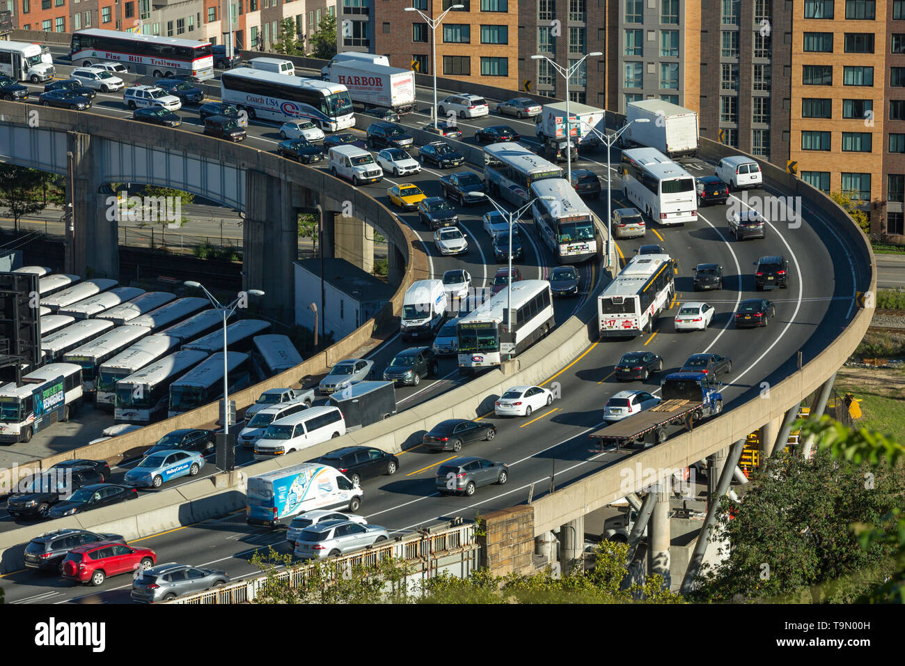 LINCOLN TUNNEL ENTRANCE RAMP WEEHAWKEN NEW JERSEY USA Stock Photo - Alamy