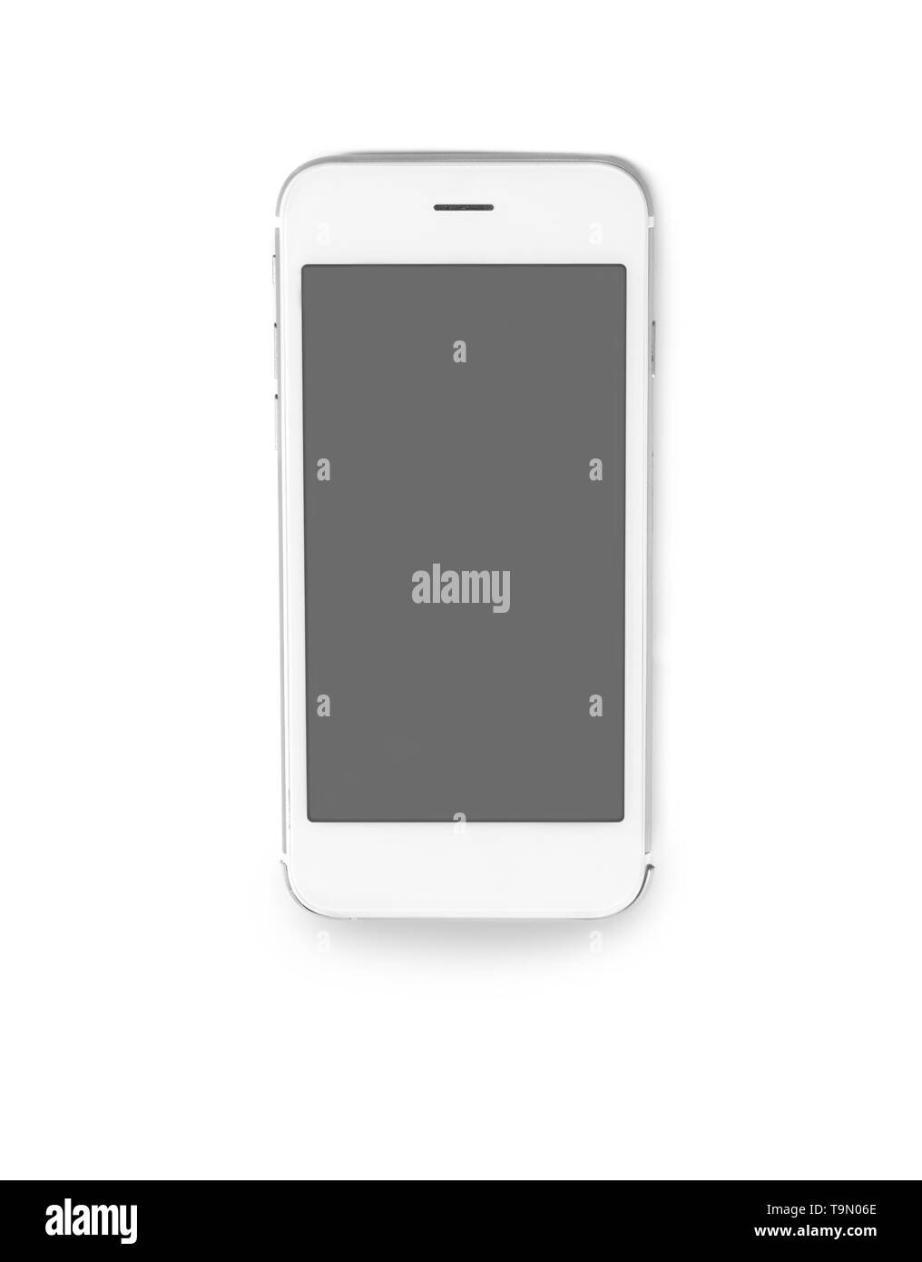 Modern mobile phone on white background Stock Photo - Alamy