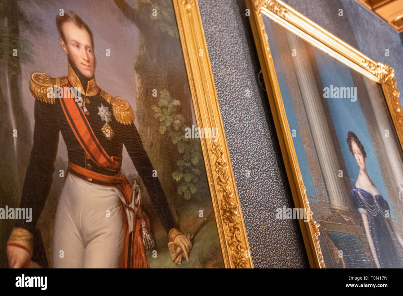 Paintings inside Royal Palace of Amsterdam in Dam Square - interior ...