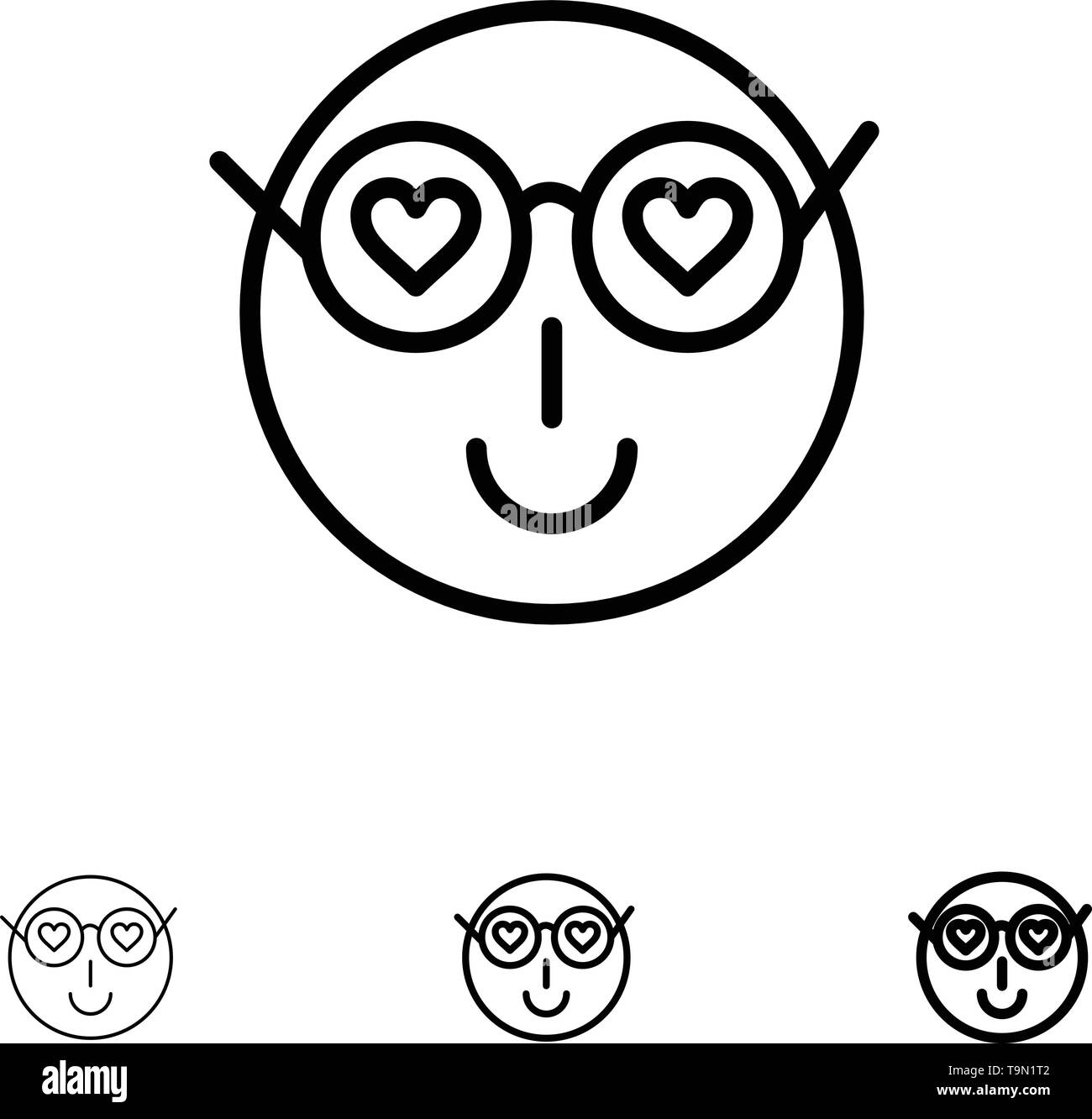 Smiley emoticon facial expression Black and White Stock Photos & Images ...
