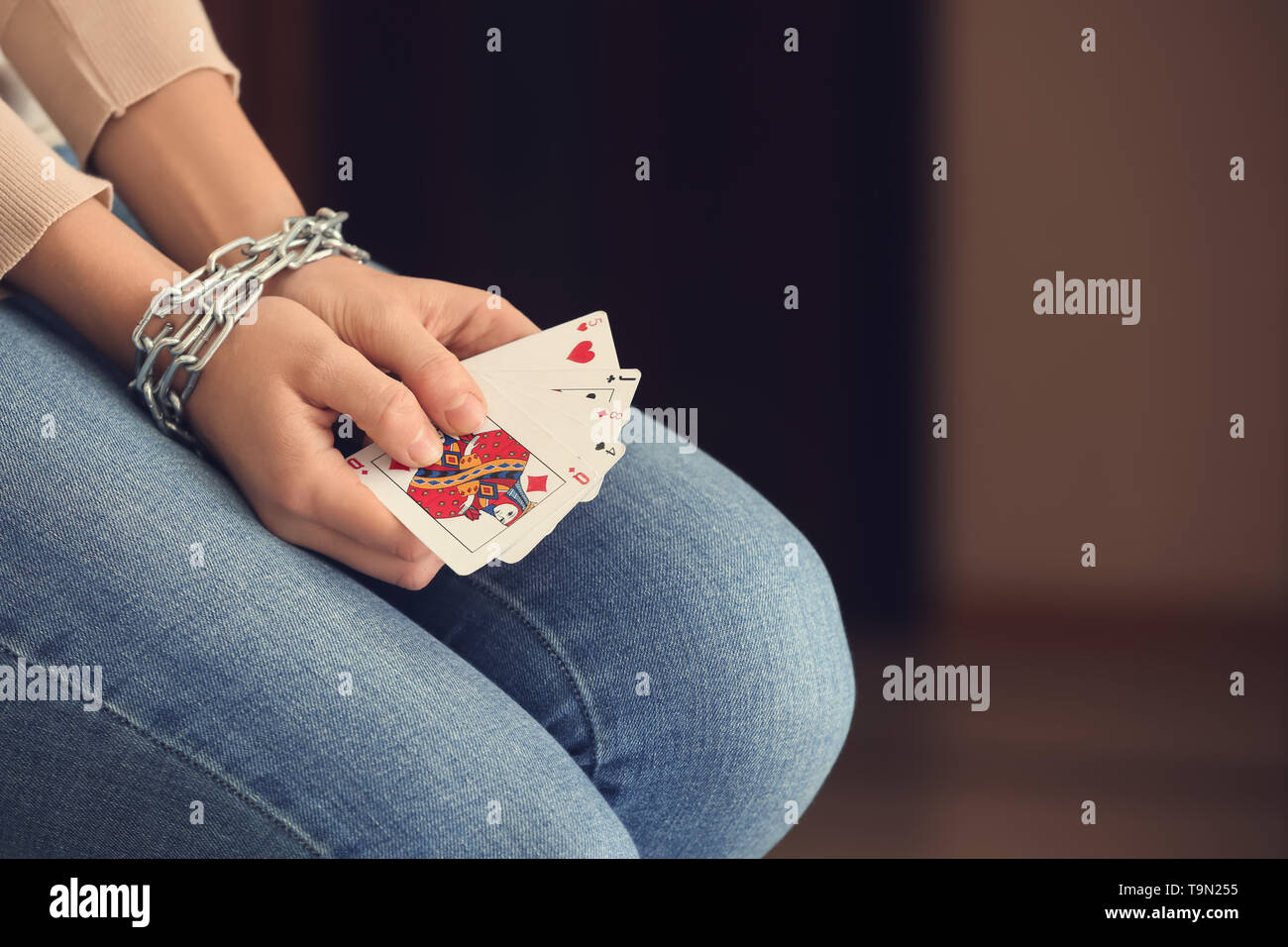 Chained slave woman hi-res stock photography and images - Alamy