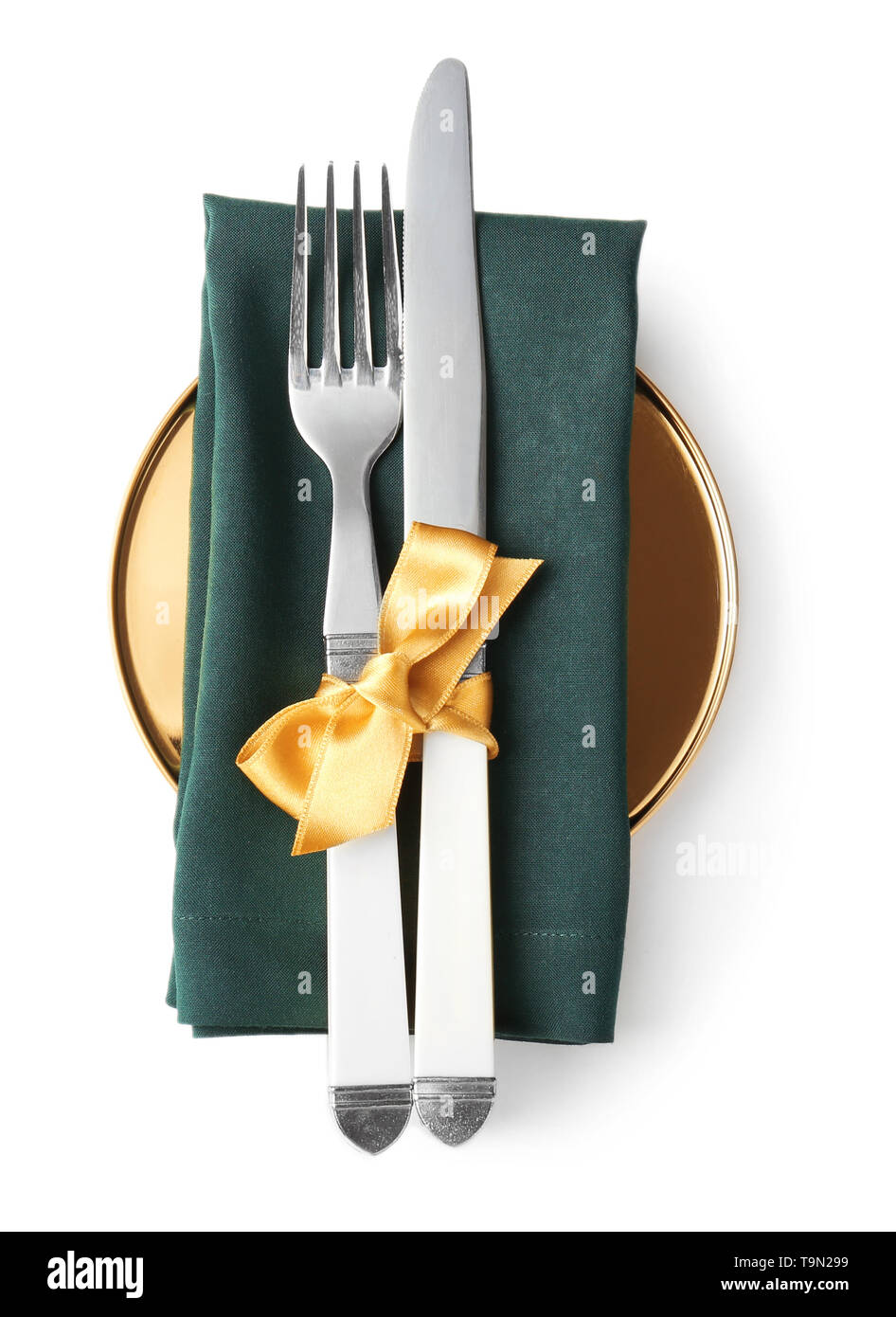 Holiday table setting top Cut Out Stock Images & Pictures - Alamy