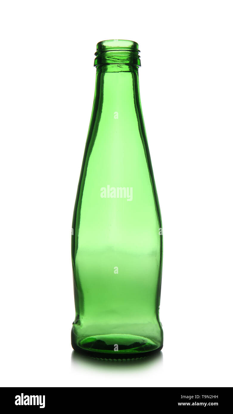 Used glass bottle on white background. Recycling concept Stock Photo ...