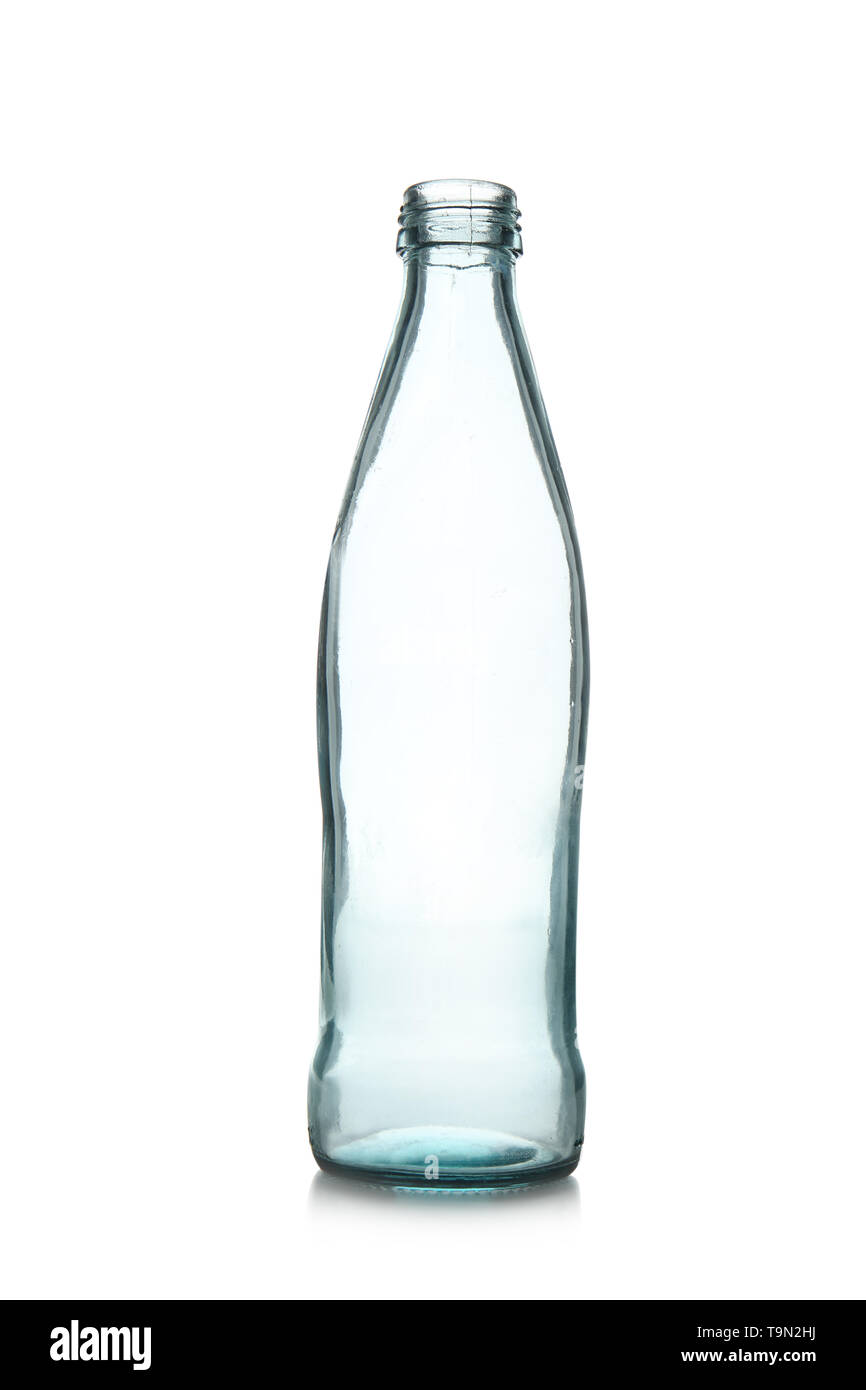 Used glass bottle on white background. Recycling concept Stock Photo ...