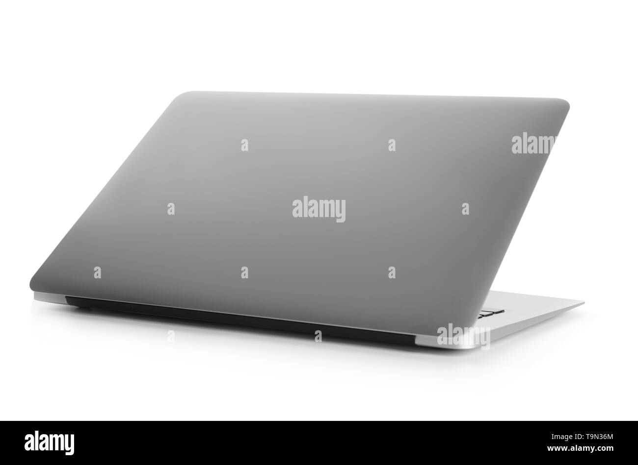 Modern laptop on white background Stock Photo - Alamy