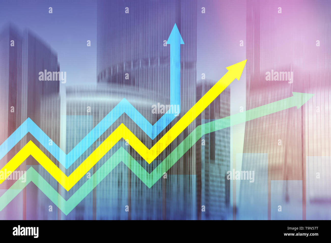 Financial growth arrows graph. Investment and trading concept Stock ...
