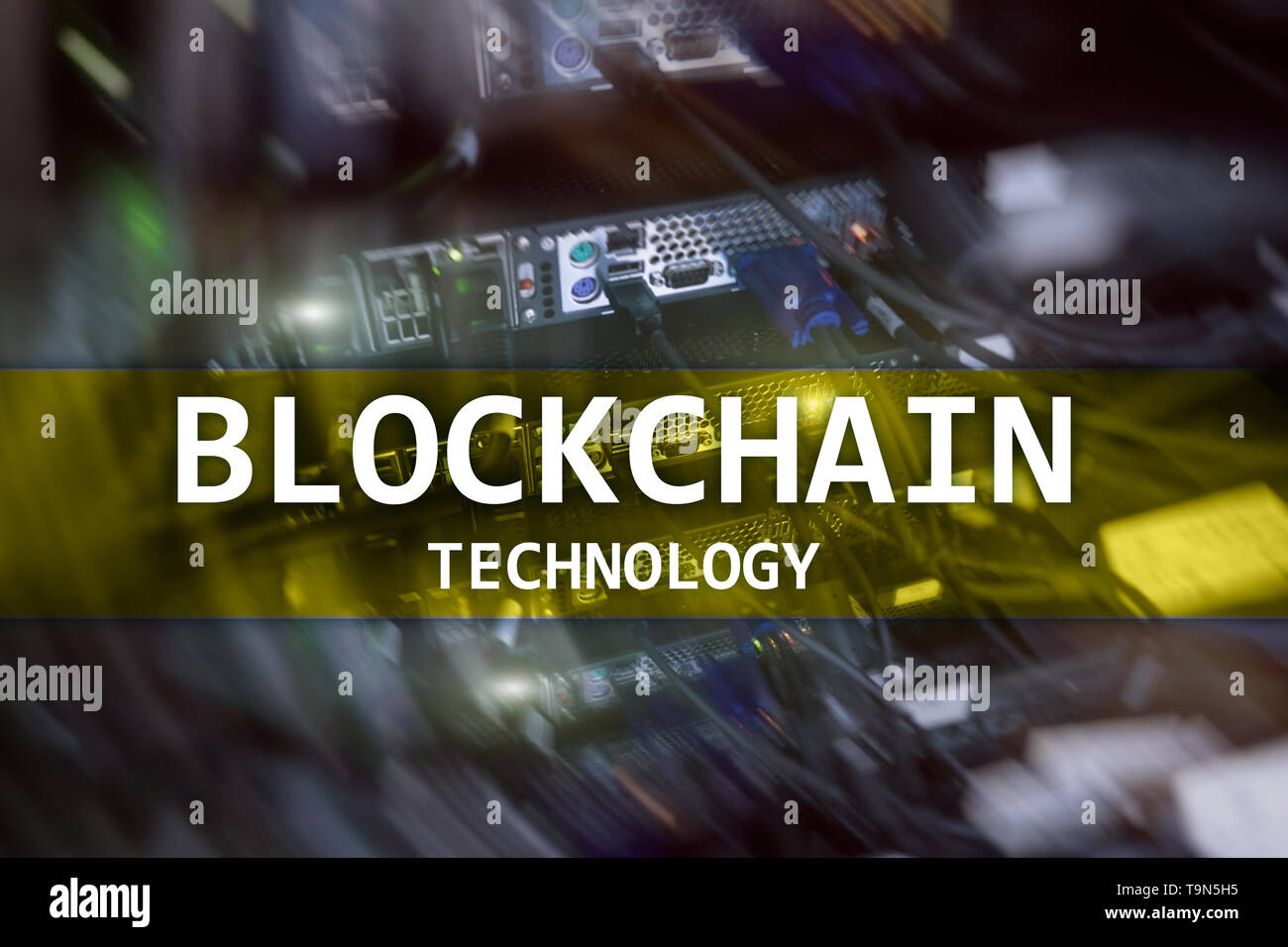 Blockchain technology, cryptocurrency mining Stock Photo - Alamy