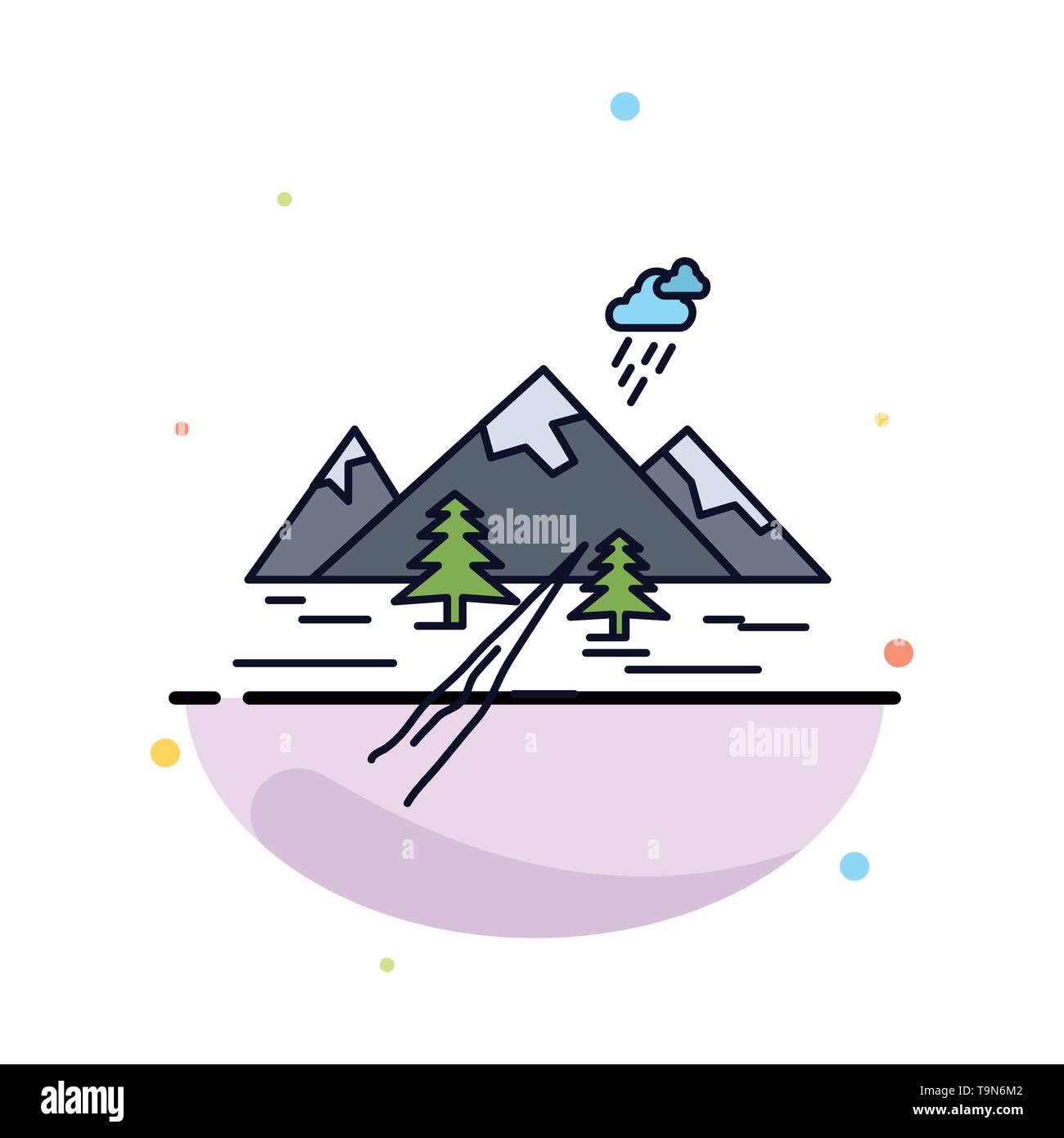 Mountains hill rocks valley Stock Vector Images - Alamy