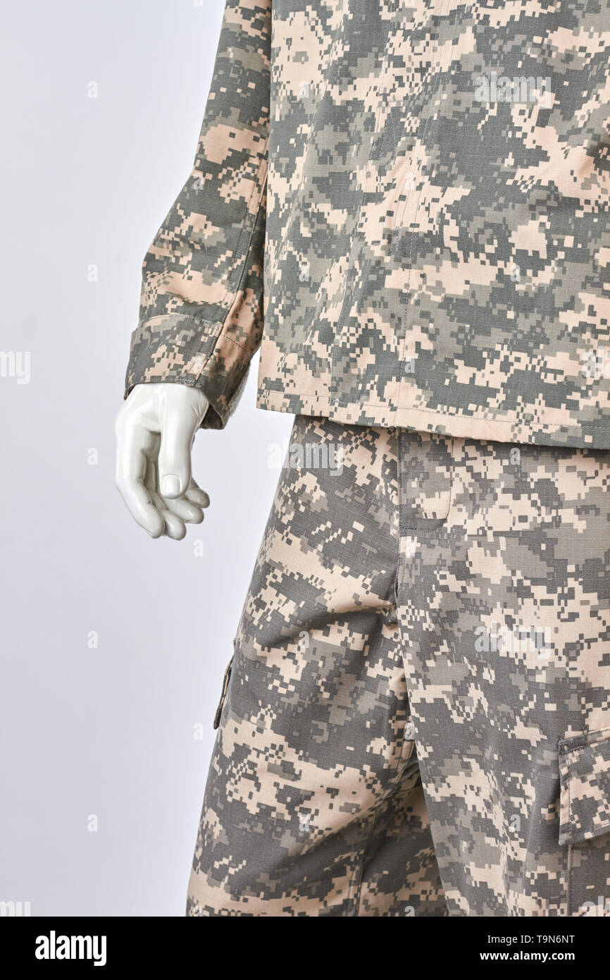 Right mannequins hand in soldiers uniform Stock Photo - Alamy