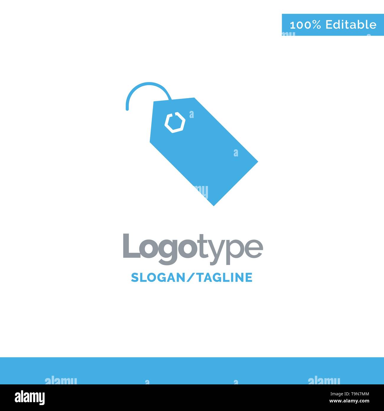 Price Tag Vector Blue