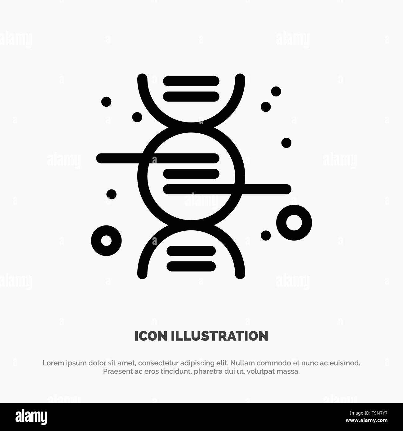 Dna structure icon vector vectors Cut Out Stock Images & Pictures - Alamy