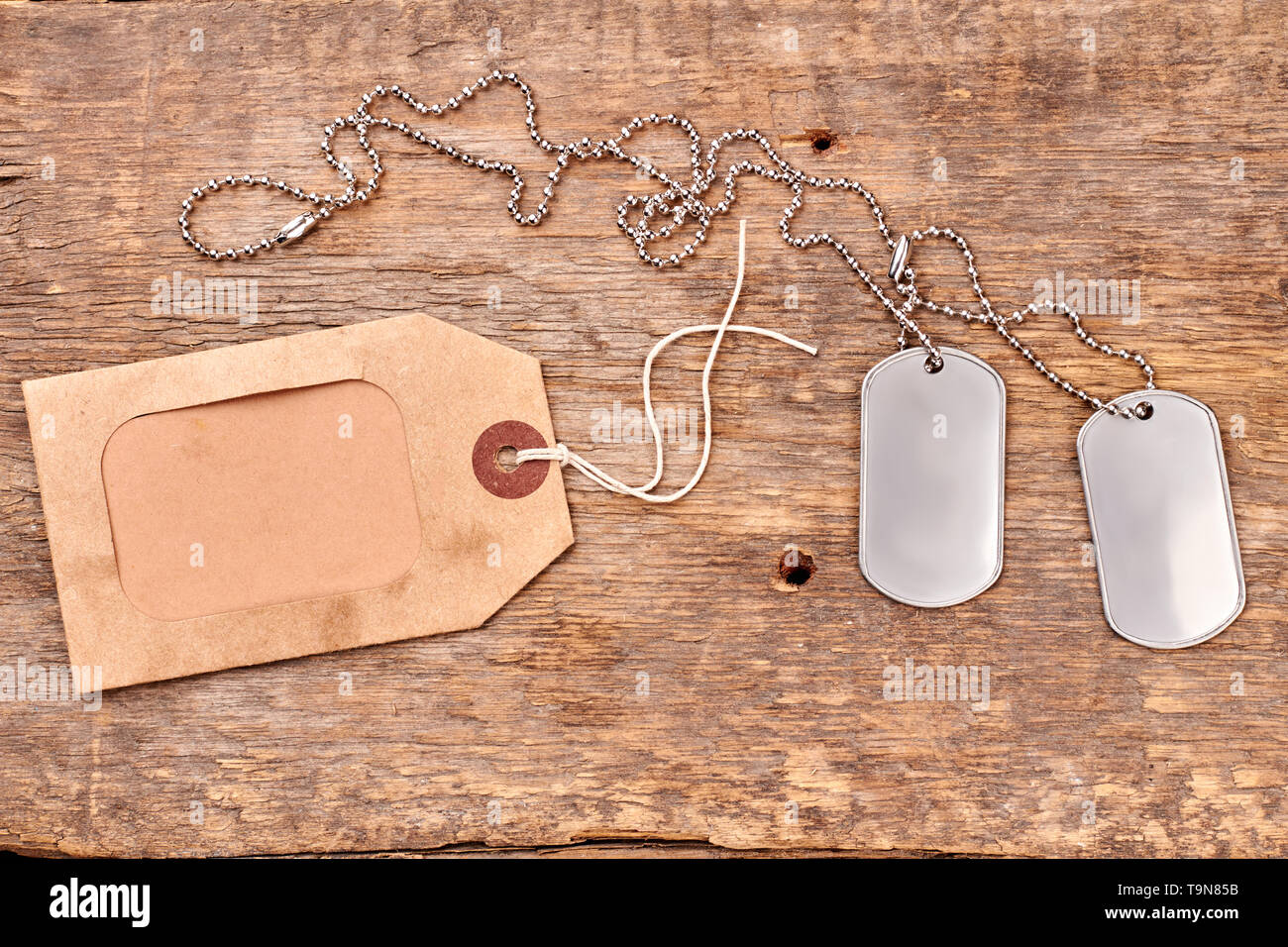 Military dog tags close up Stock Photo - Alamy