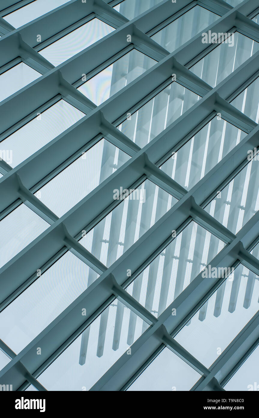 Rectangle shapes and windows with straight lines above - architecture ...