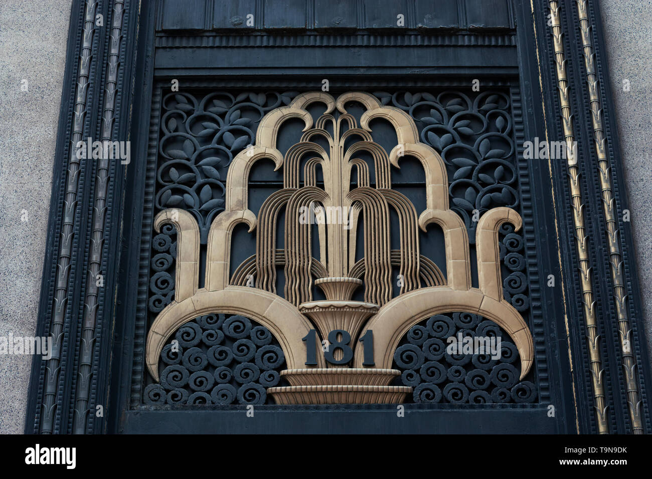 Art Deco detail from the Madison Belmont building, 181 Madison Ave ...