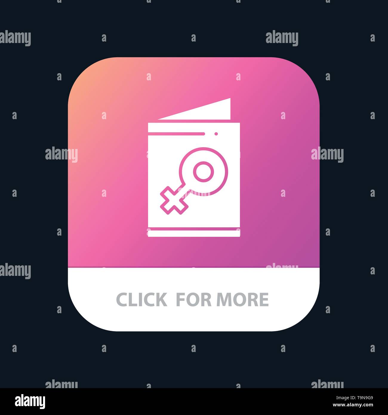 Card, Female, Symbol, Invite Mobile App Icon Design Stock Vector Image ... Card, Female, Symbol, Invite Mobile App Icon Design Stock Vector Image ...
