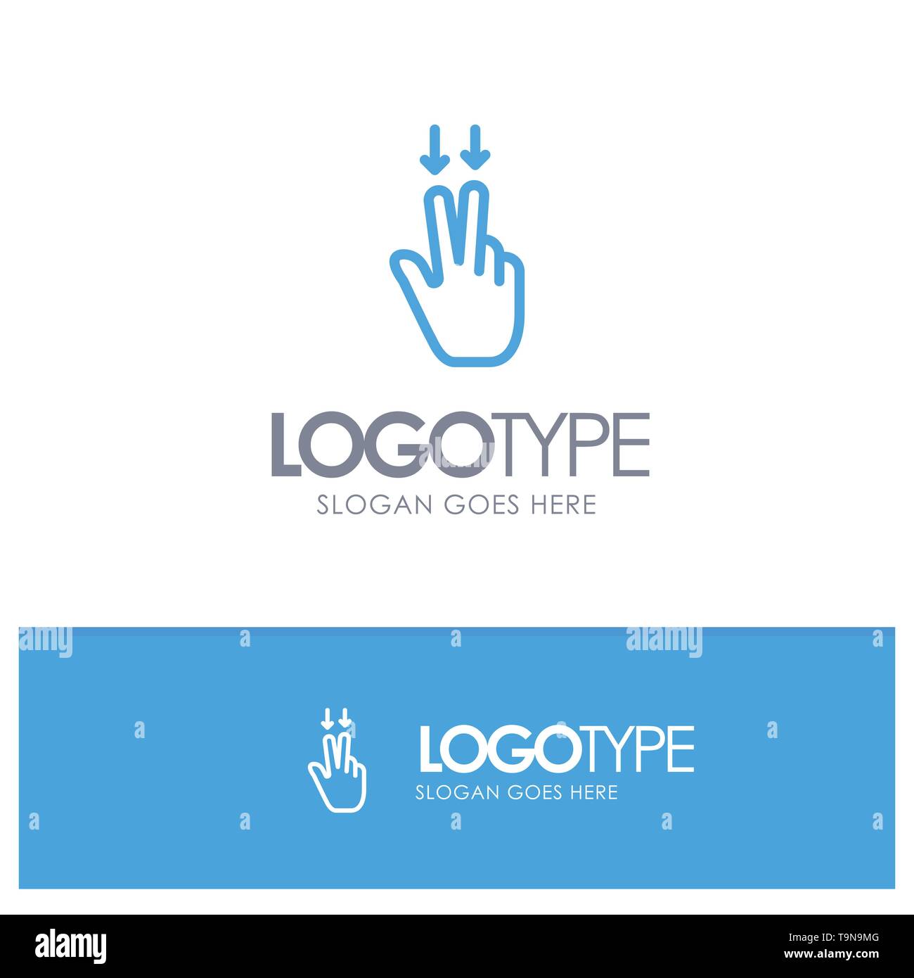 Blue fingers Stock Vector Images - Alamy