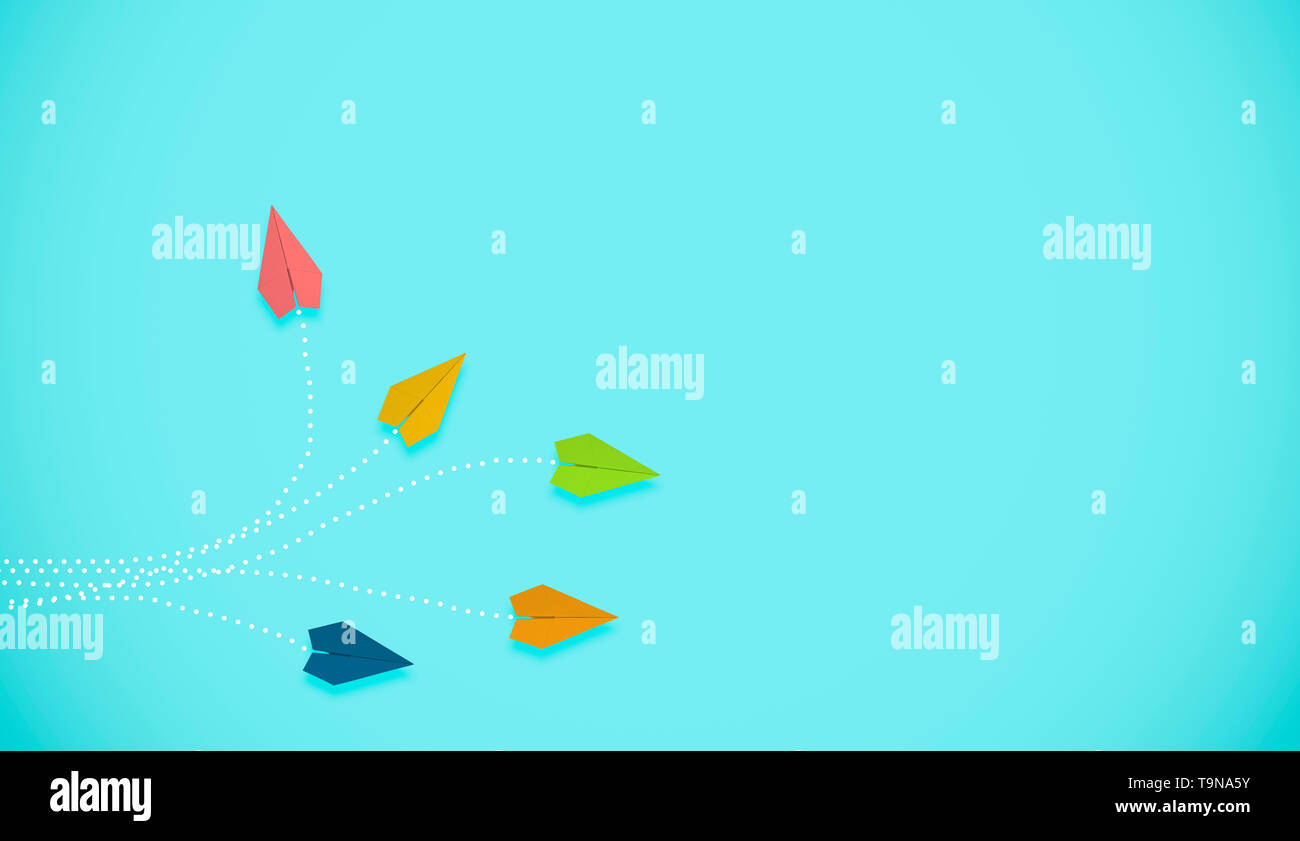 Paper planes different directions hi-res stock photography and images ...