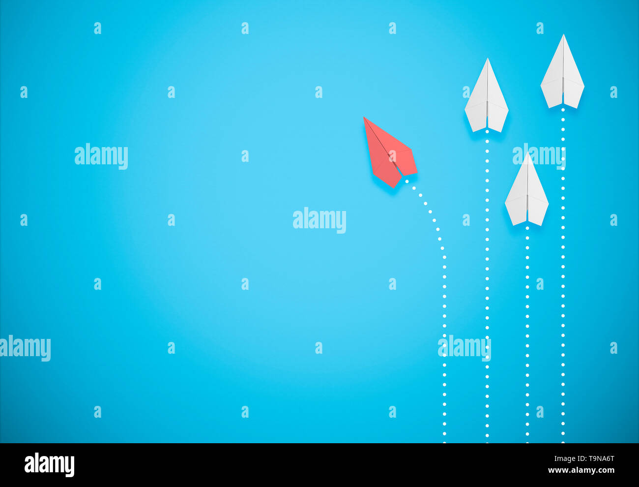 Red paper airplane hi-res stock photography and images - Alamy