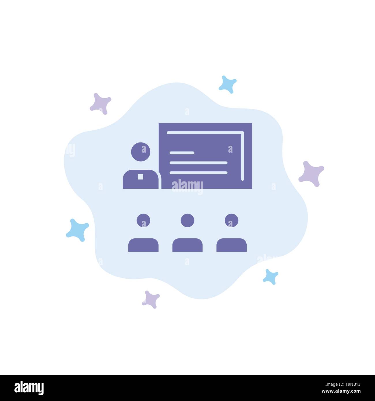 Teamwork, Business, Human, Leadership, Management Blue Icon on Abstract ...