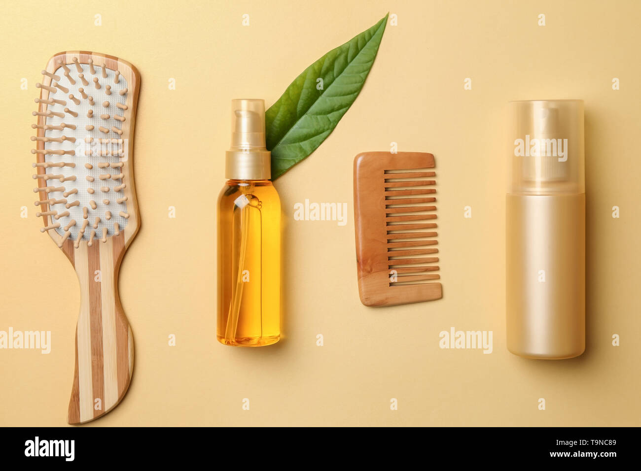 Flat composition hair salon hi-res stock photography and images - Alamy