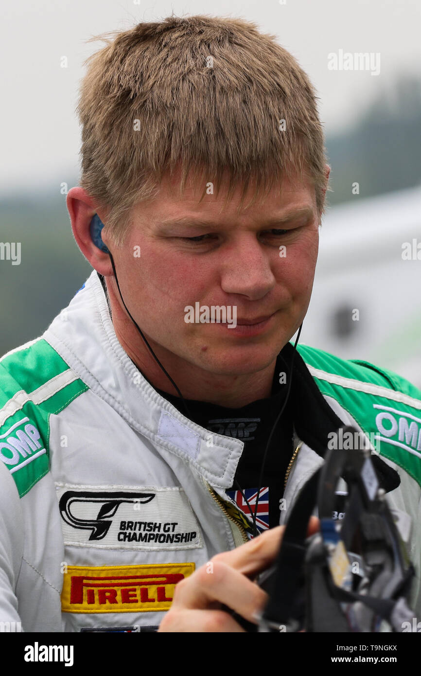Norwich, UK. 19th May, 2019. Phil Keen of Barwell Motorsport celebrates ...