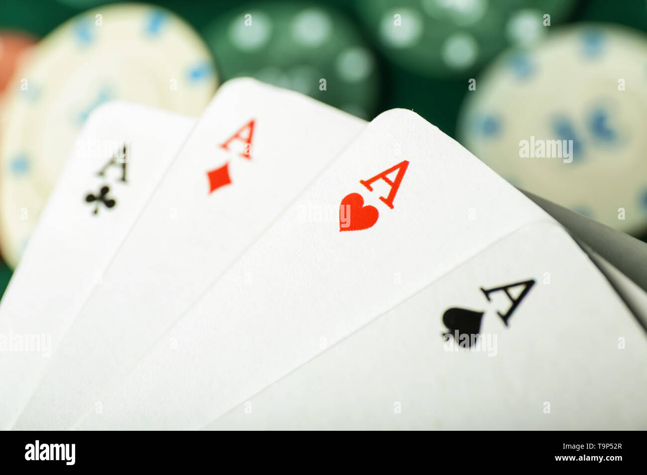 Cards for poker game, closeup Stock Photo - Alamy