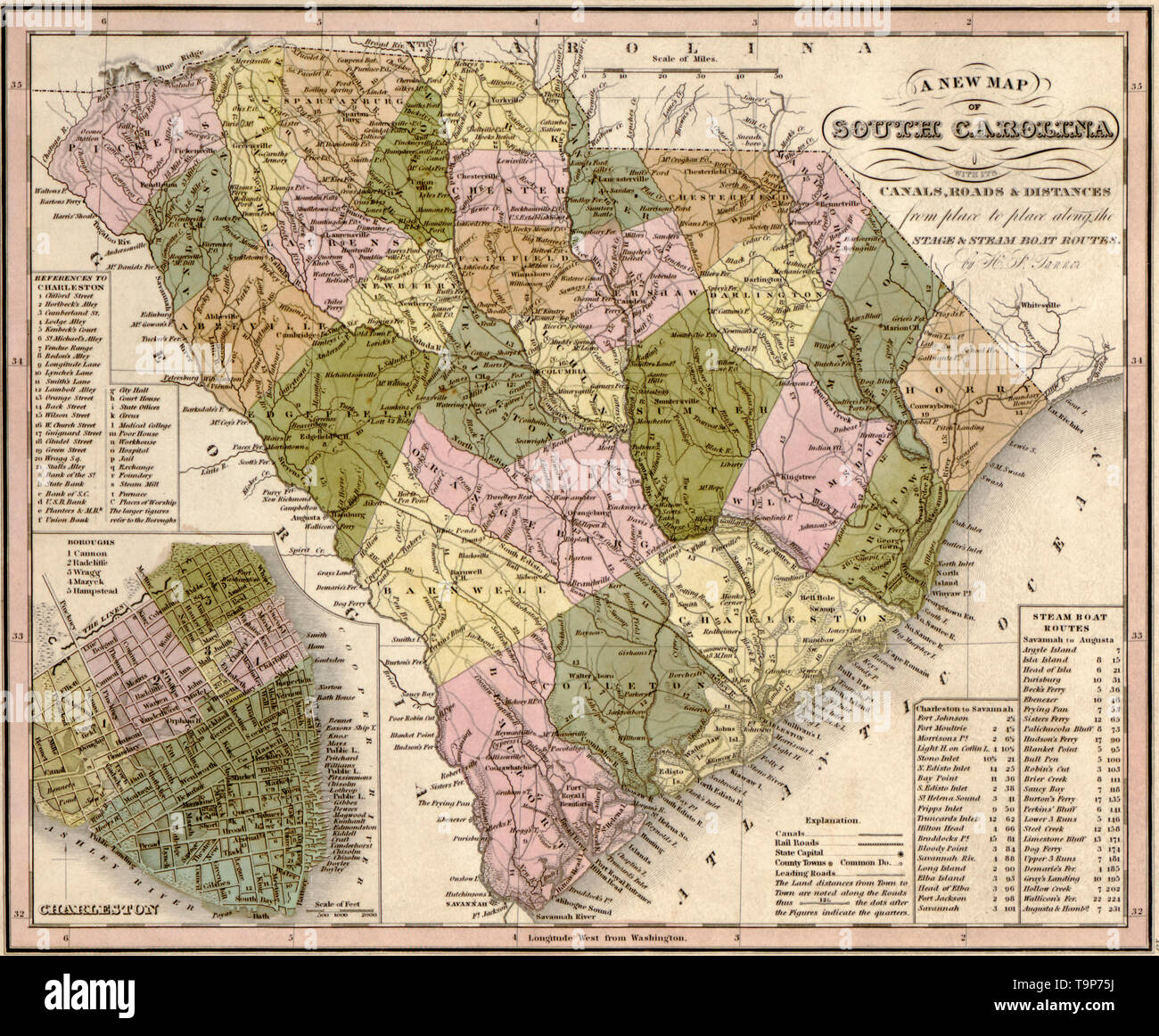 South carolina map hi-res stock photography and images - Alamy