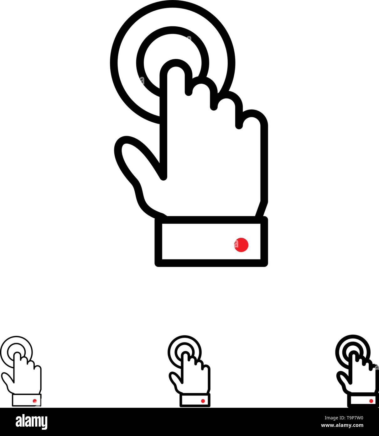 Touch, Touchscreen, Interface, Technology Bold and thin black line icon ...