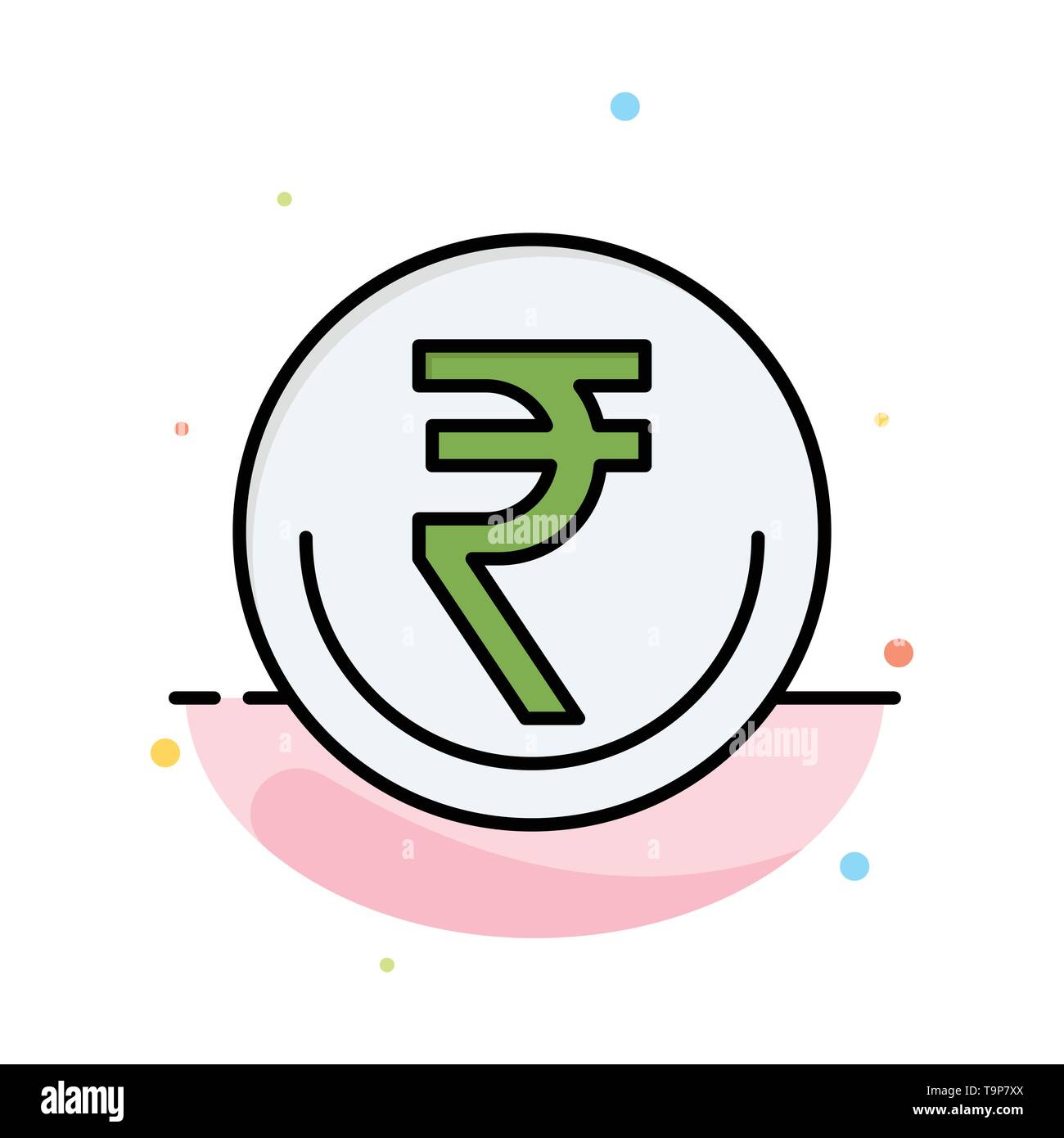 Indian rupee icon vector vectors Cut Out Stock Images & Pictures - Alamy