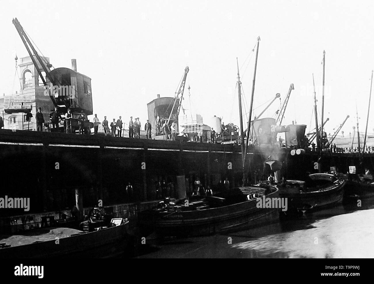 Barges laden with soap, Port Sunlight soap factory, Wirral Stock Photo ...