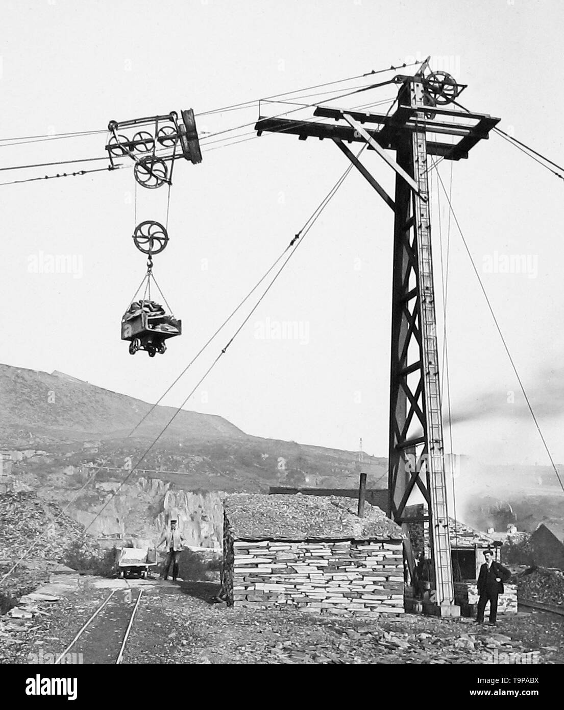 Bethesda Penryhn Slate Quarry, Wales Stock Photo - Alamy