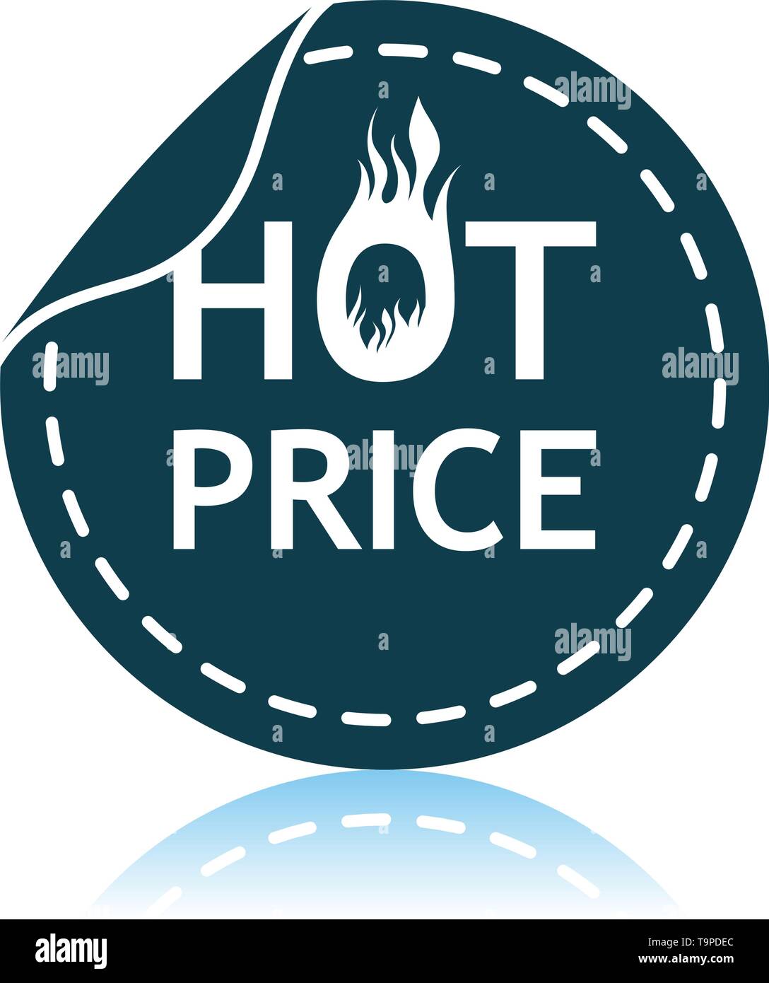 Hot Price Icon. Shadow Reflection Design. Vector Illustration Stock ...