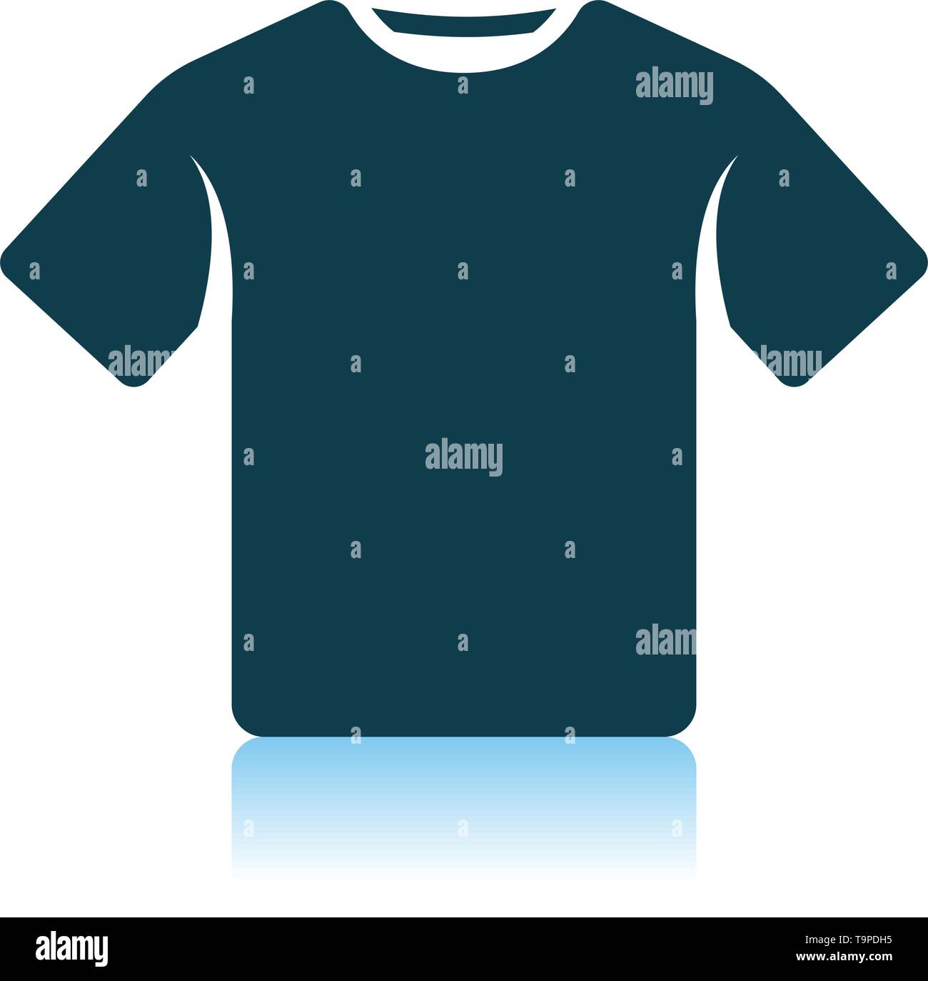 T-shirt Icon. Shadow Reflection Design. Vector Illustration Stock ...