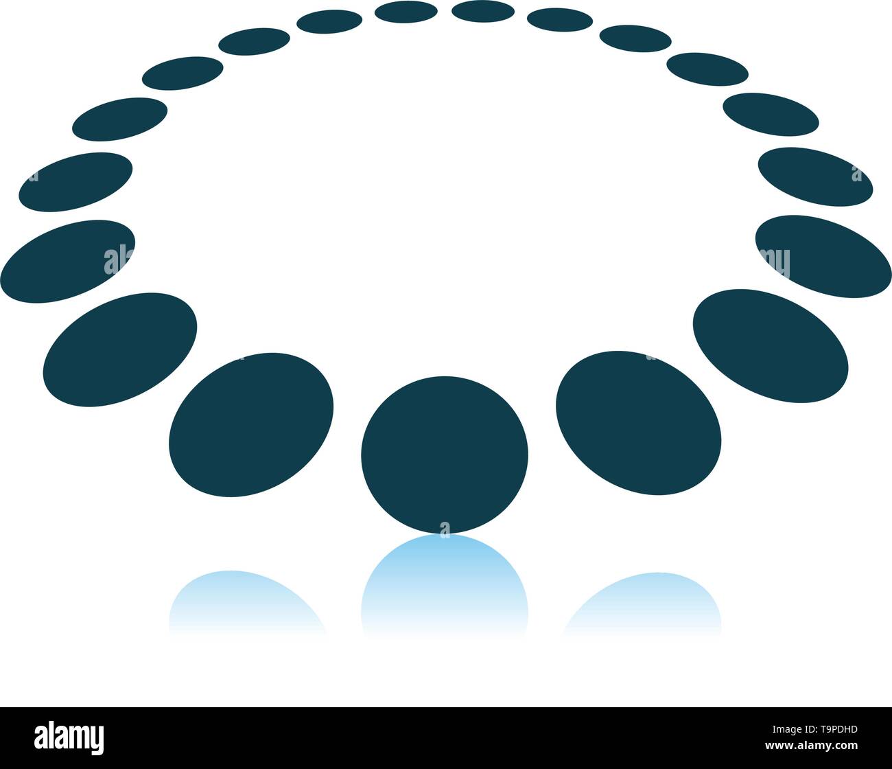 Beads Icon. Shadow Reflection Design. Vector Illustration Stock Vector ...